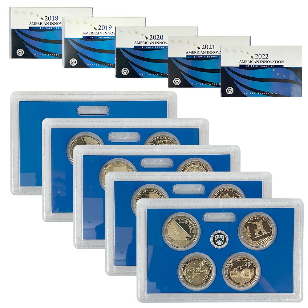 2018 – 2022 Proof Innovation Dollars | US Coins | Csnmint.com