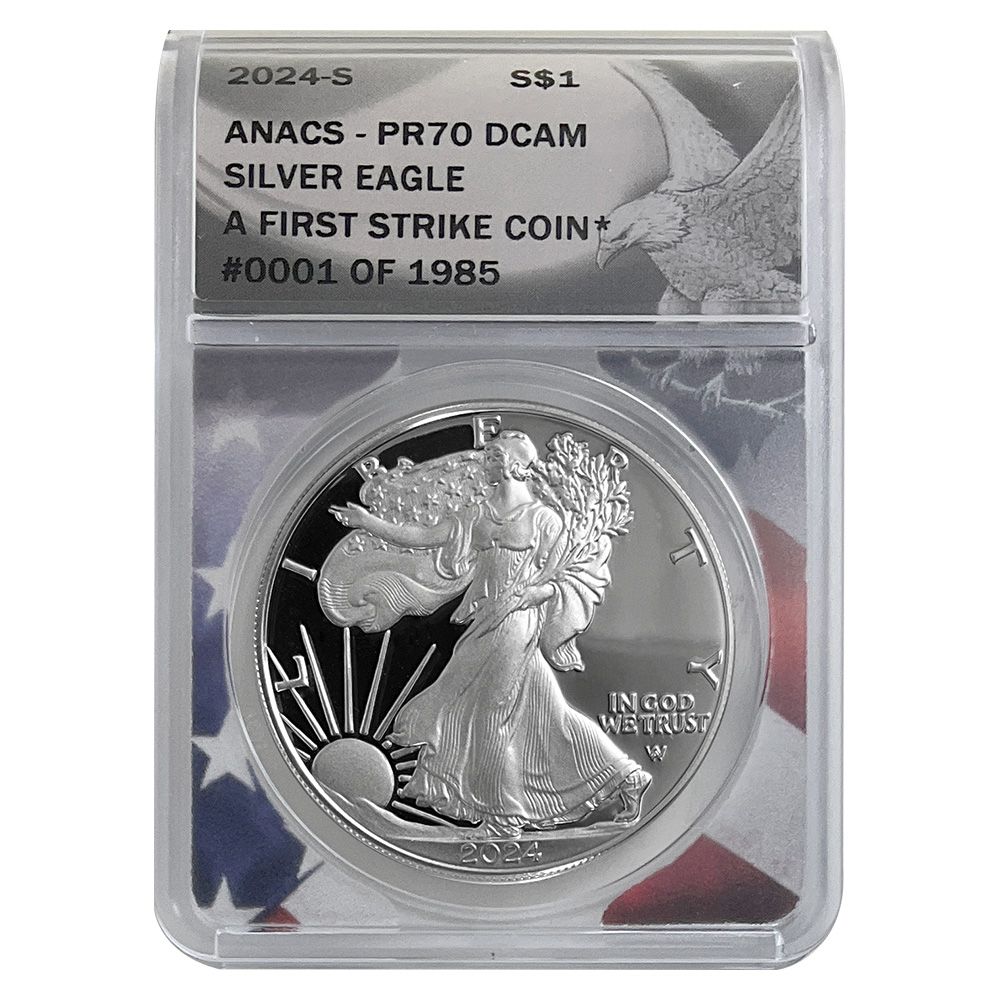2024-S Silver Eagle ANACS PR70 First Strike #1-1985 x5 | US Coins ...