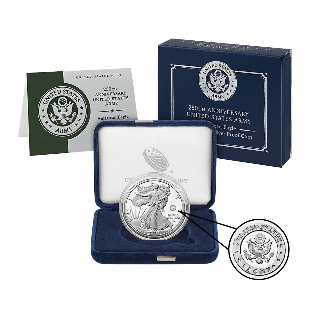2025 250th Anniversary Army Privy Silver Eagle – Mint Packaging | US ...
