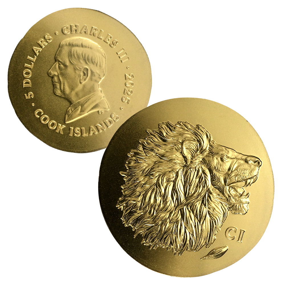 2025 .5G Gold Lion Silk Finish | US Coins | Csnmint.com