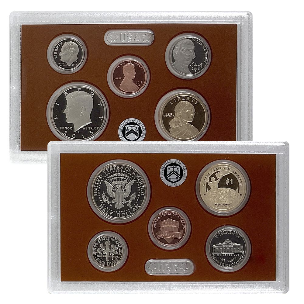 2015-S Clad Proof Set with BONUS P&D Presidential Dollars | US Coins ...