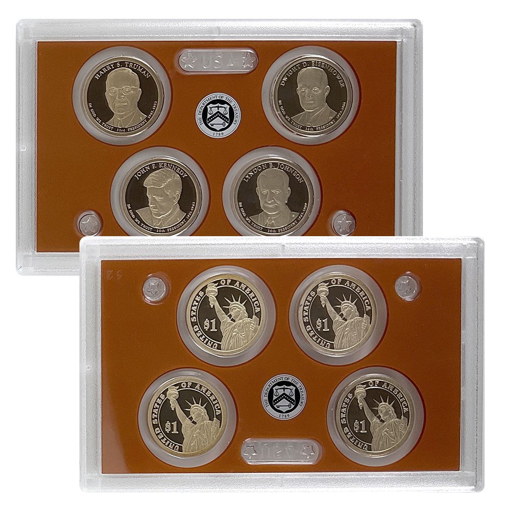 2015-S Clad Proof Set with BONUS P&D Presidential Dollars | US Coins ...