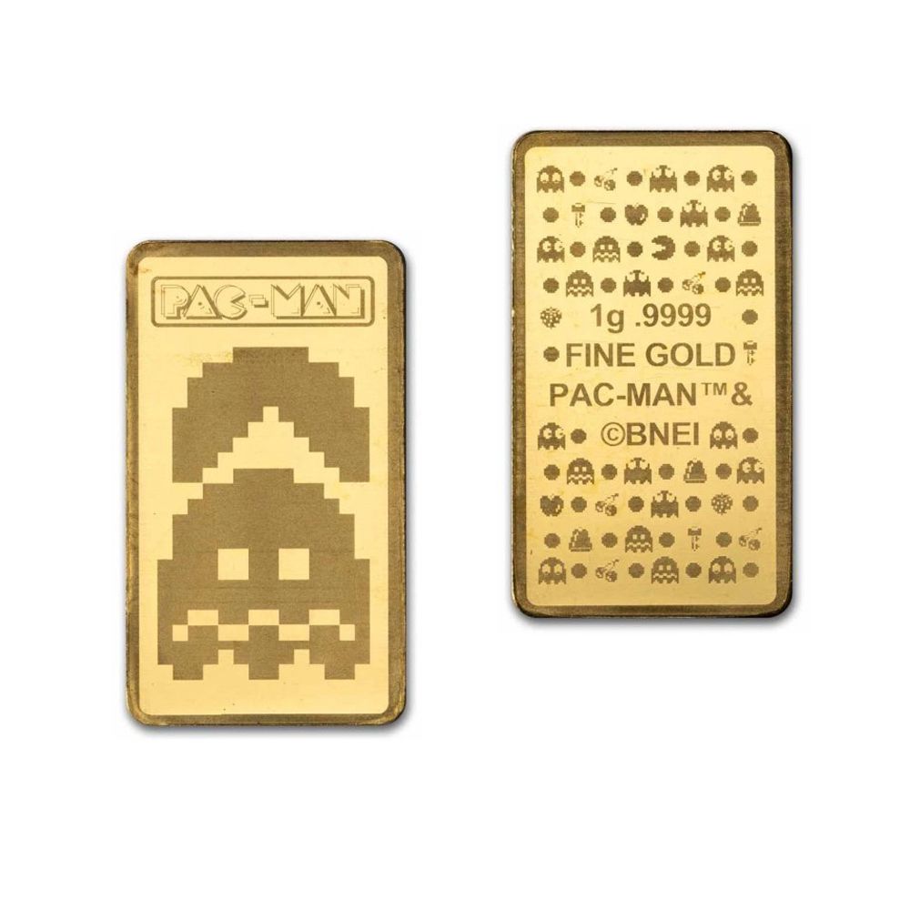 Pac Man 45th Anniversary Gold Bar | US Coins | Csnmint.com