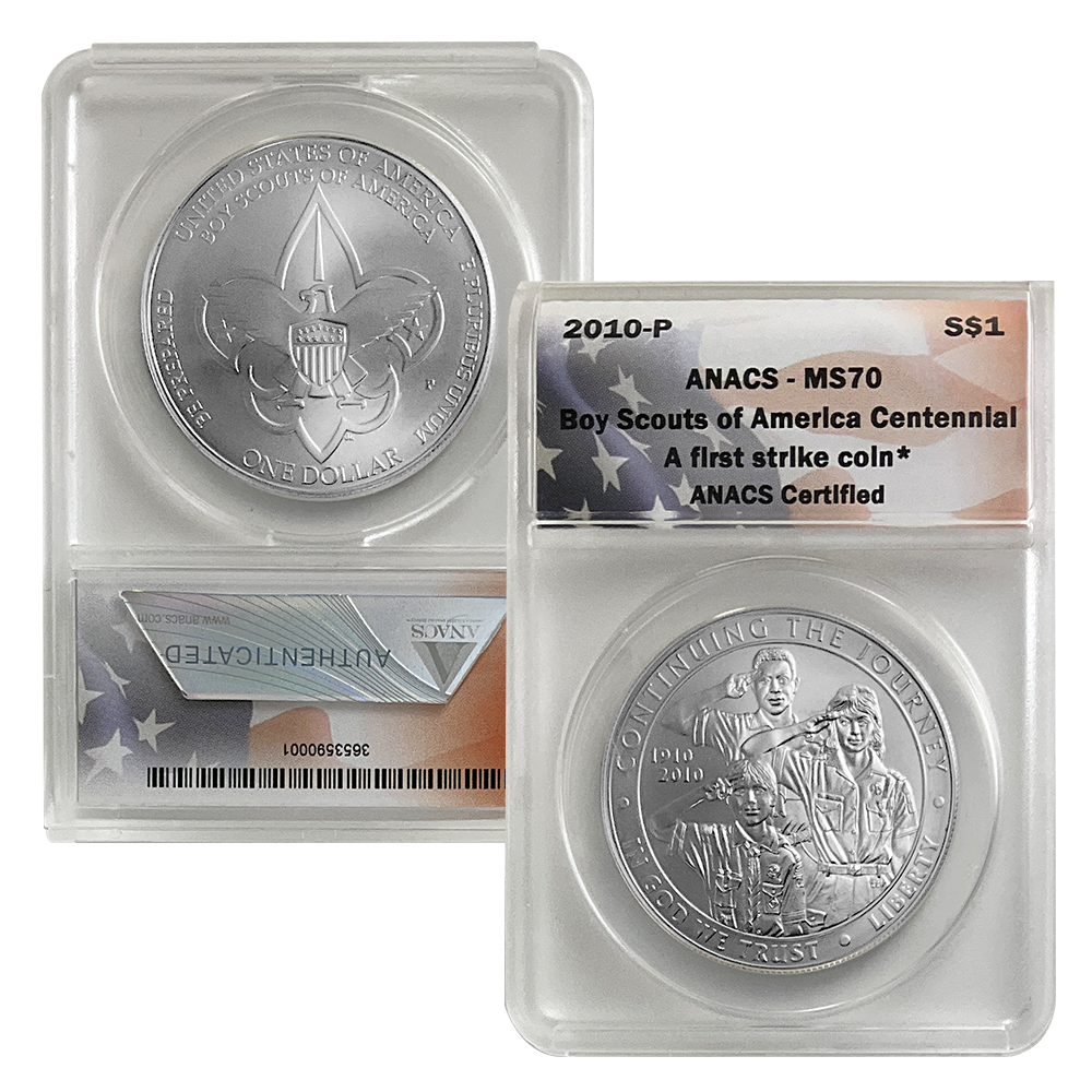 2010 Boy Scouts Silver Dollar MS70 | US Coins | Csnmint.com