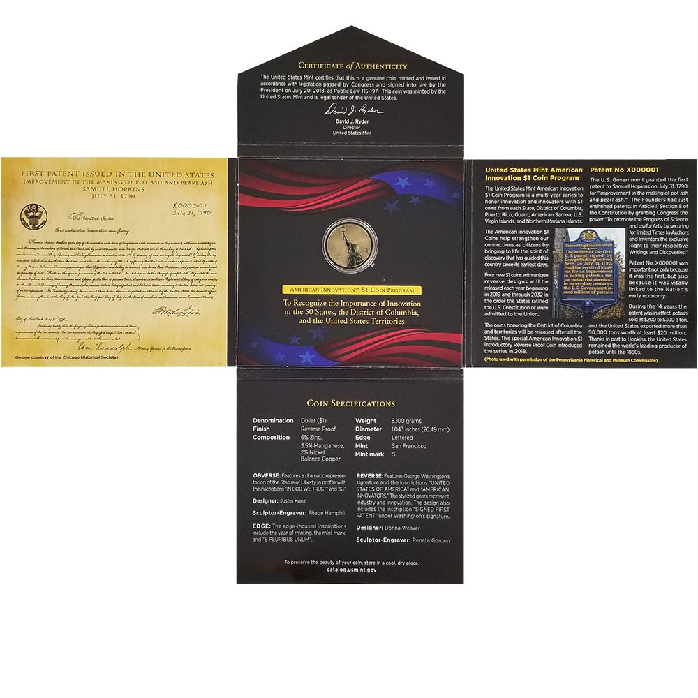 2018 Reverse Proof American Innovation Dollar | US Coins | Csnmint.com