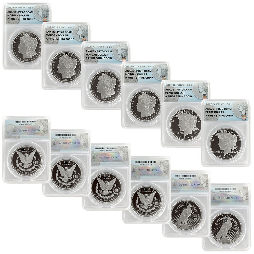 2023 Proof Peace & Morgan 6-Coin Set – PR70 | US Coins | Csnmint.com