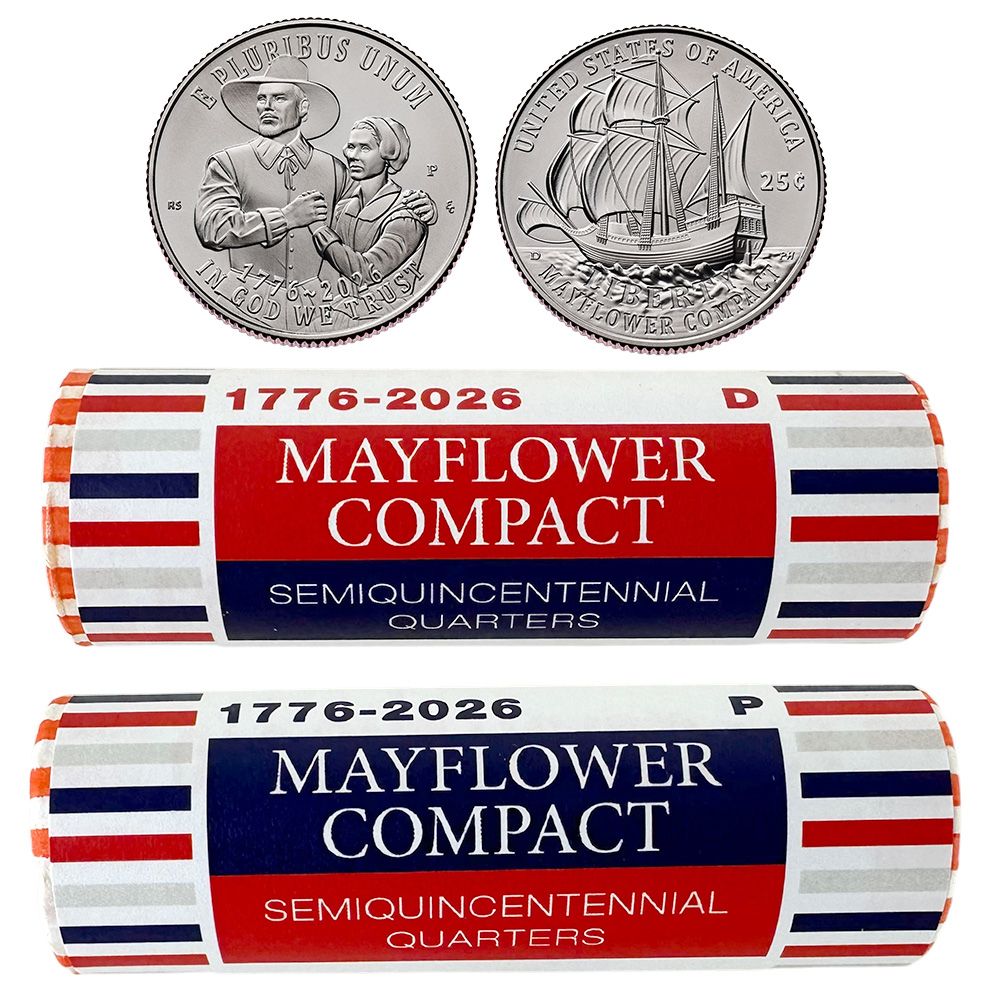 1776-2026 250th Anniversary P&D Quarter Roll Continuity – 5-Pack | US Coins | Csnmint.com