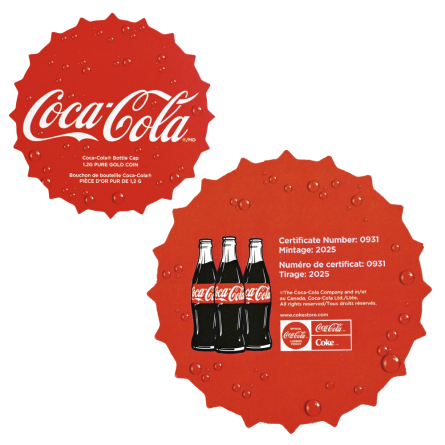 2025 Gold Coca Cola Bottle Cap | US Coins | Csnmint.com