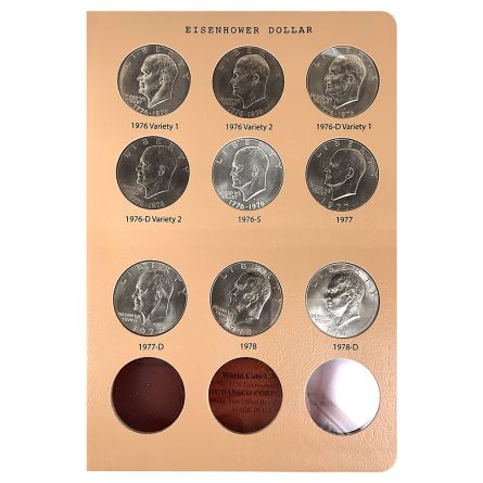1971-1978 Uncirculated Eisenhower Dollar Album | US Coins | Csnmint.com