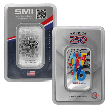 1776-2026 250th Anniversary Silver Bar - 10 Pack | US Coins | Csnmint.com