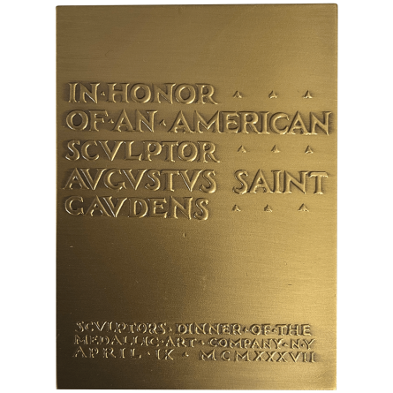 AUGUSTUS SAINT GAUDENS COMMEMERATIVE MEDAL BRONZE | US Coins | Csnmint.com