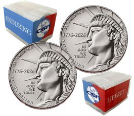 1776-2026 P&D Mint Enduring Liberty Half Dollar 20-Coin Roll | US Coins ...